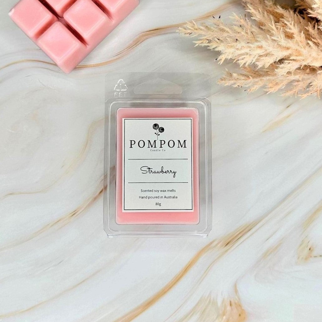 Strawberry Clam Shell - Wax Melt – PomPom candle co
