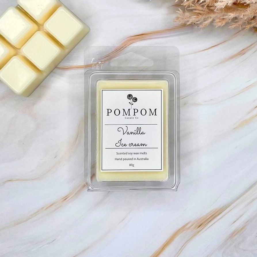 Vanilla Ice Cream Clam Shell - Wax Melt – PomPom candle co